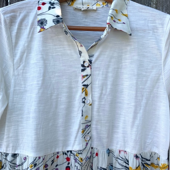 Hem & Thread | Tops | Hem And Thread Peplum Button Front Top Floral ...